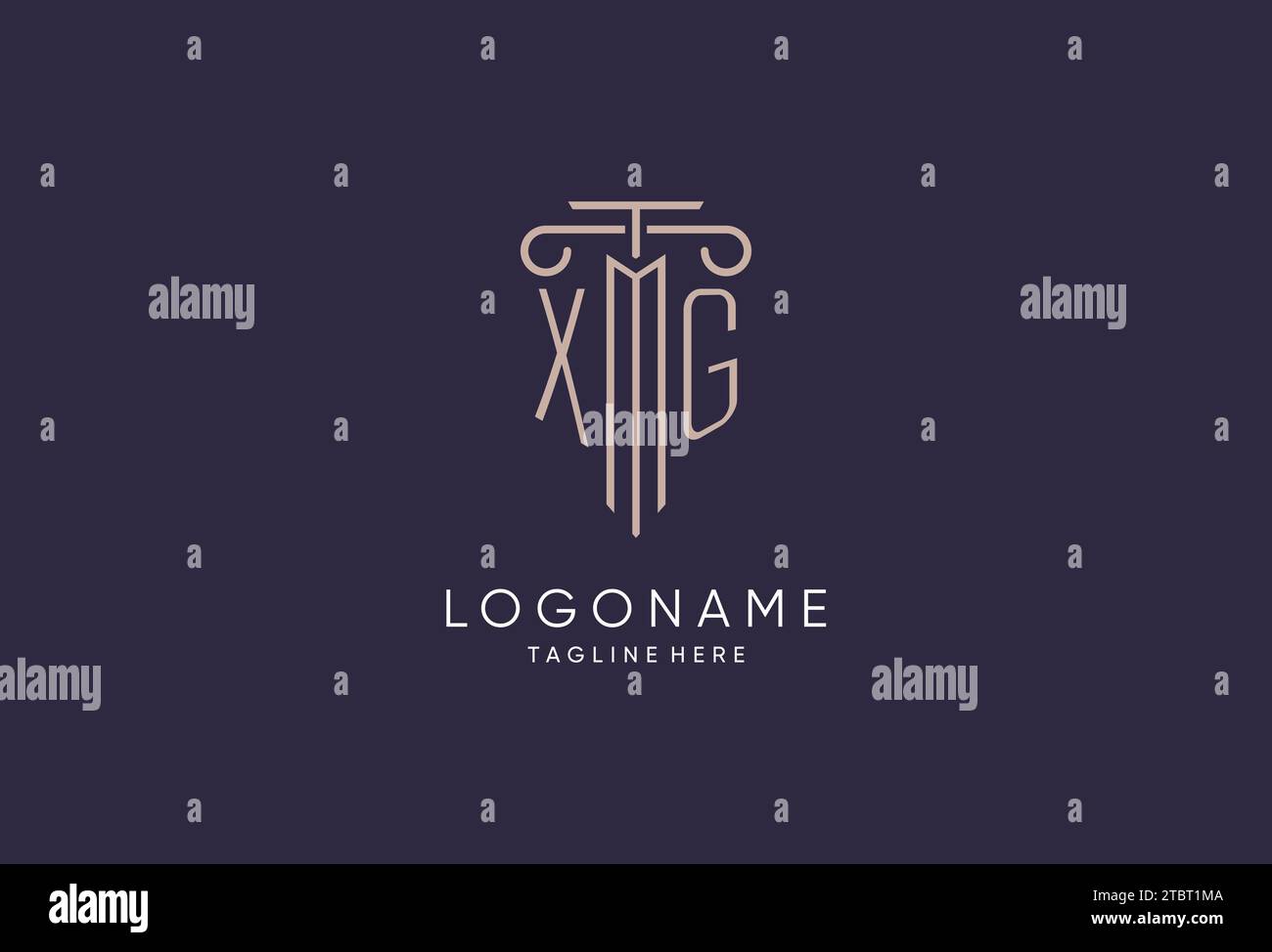 XG logo initial pillar design with luxury modern style best design for ...