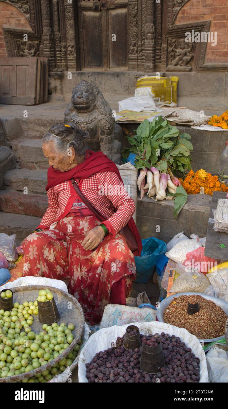 Nepal, Patan, Dashain festival, street vendor, food Stock Photo - Alamy