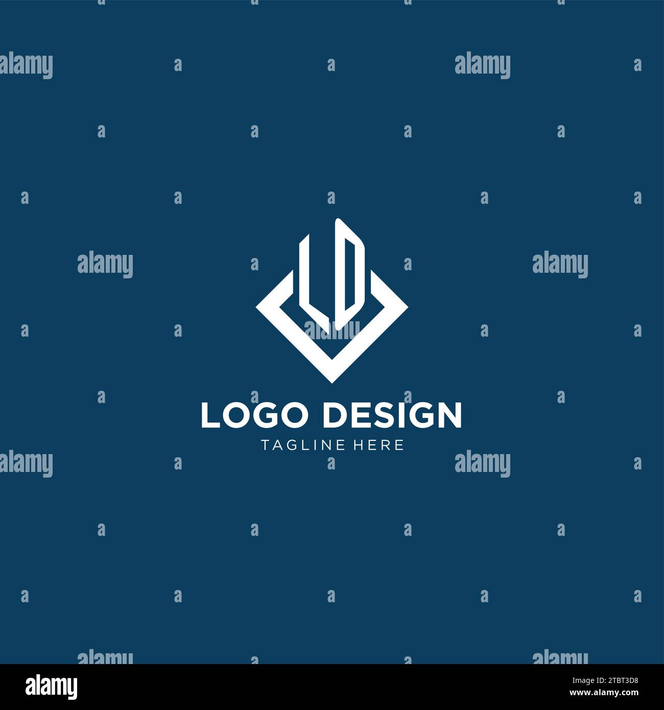 Initial LO logo square rhombus with lines, modern and elegant logo ...