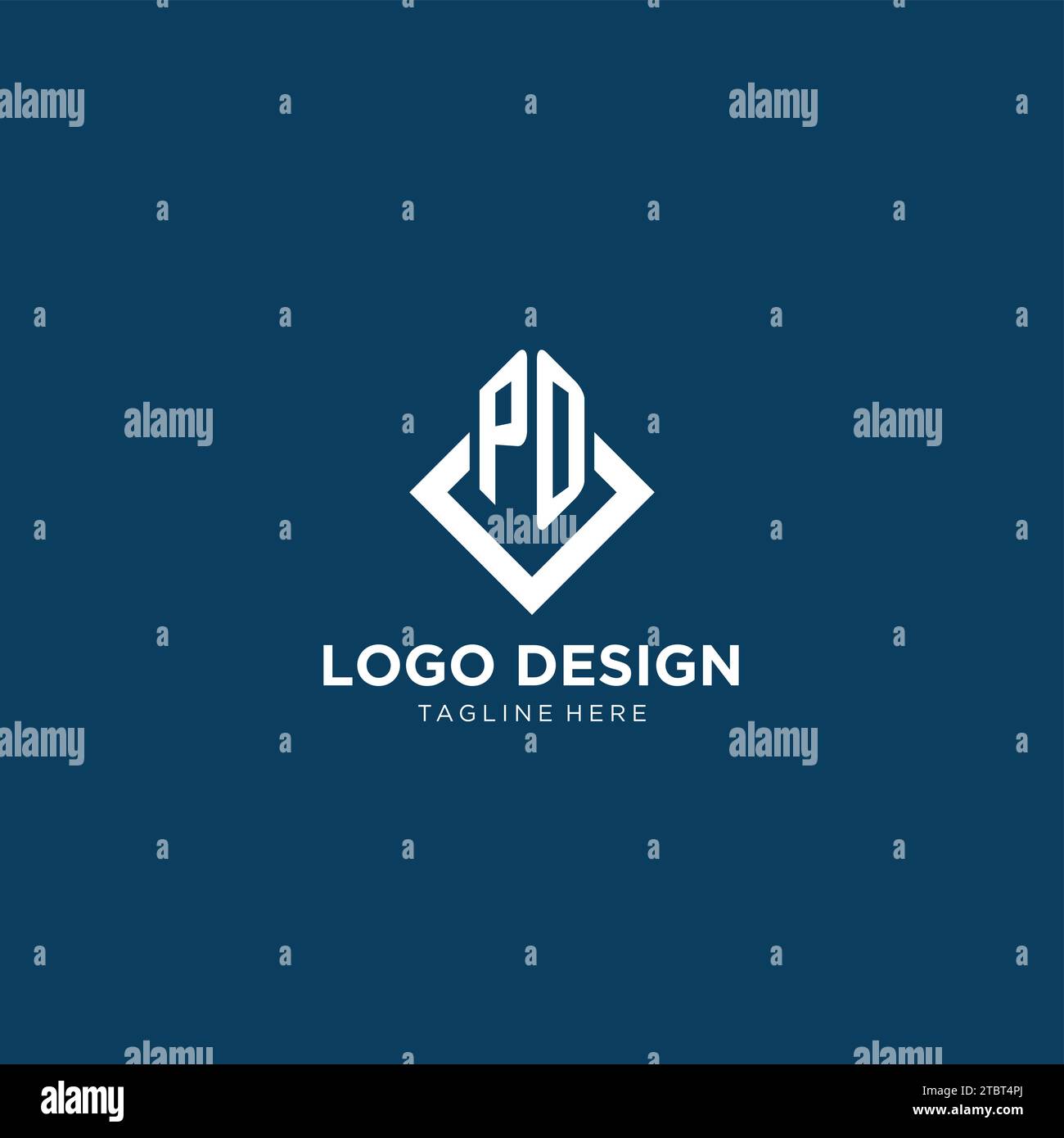 Initial PO logo square rhombus with lines, modern and elegant logo ...