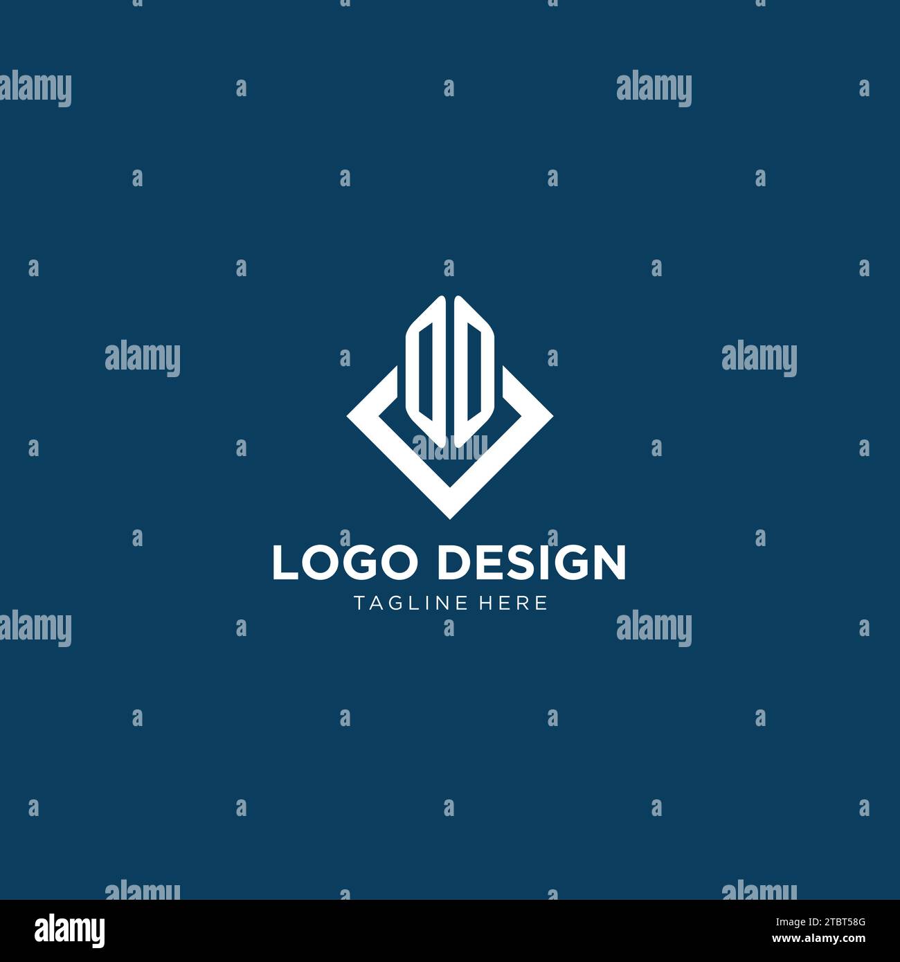 Initial OO logo square rhombus with lines, modern and elegant logo ...