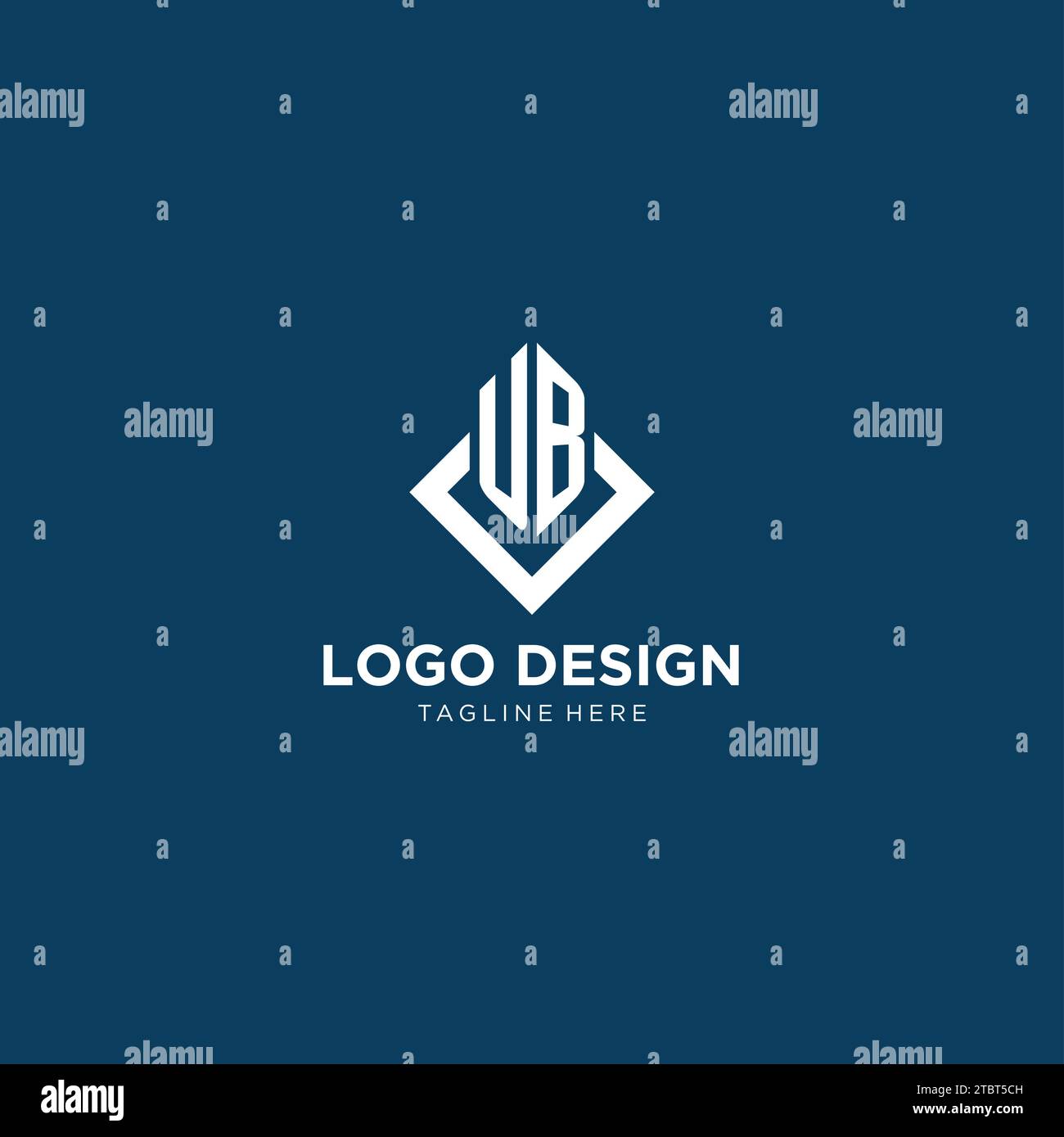Initial UB logo square rhombus with lines, modern and elegant logo design vector graphic Stock ...