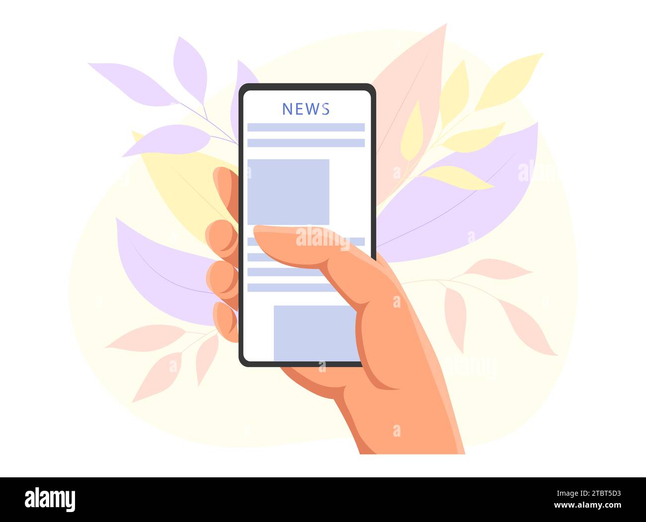 Person scrolls through social media Stock Vector Images - Alamy
