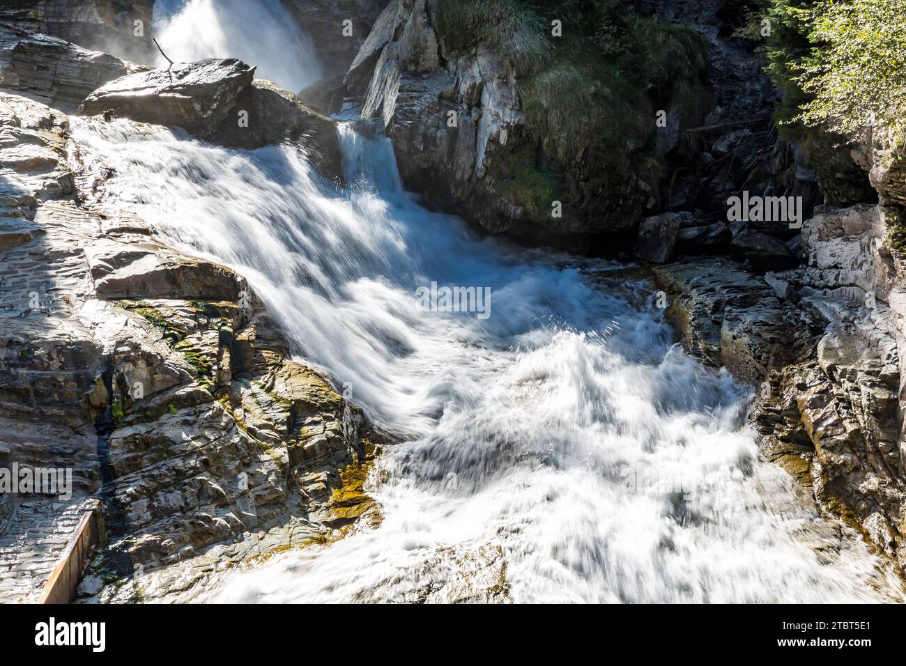 Gastein Waterfall, 340 m, detail, Gasteiner Ache, Bad Gastein, Gastein ...