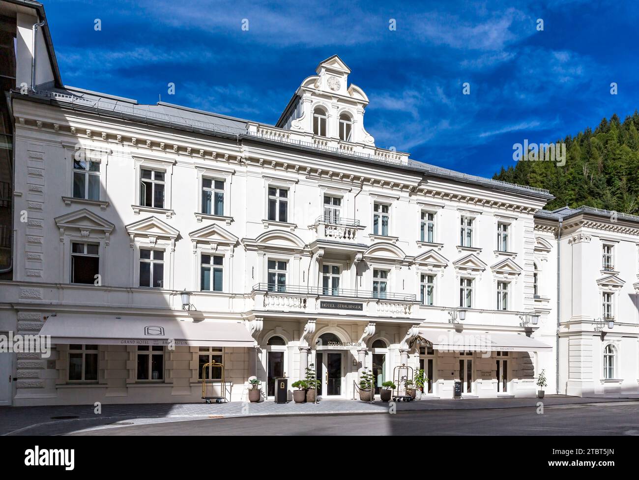 The newly restored Grand Hotel Straubinger, built in 1840, Bad Gastein ...