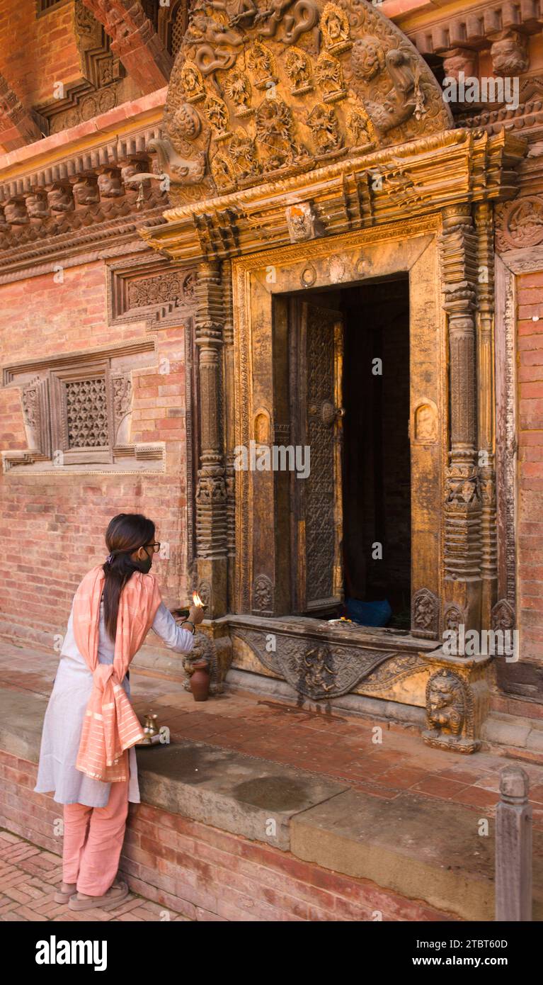 Nepal, Patan, Royal Palace, Mul Chowk Stock Photo - Alamy