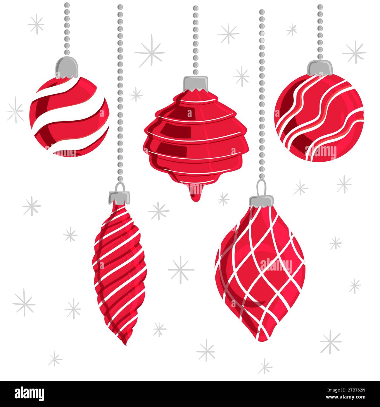 Christmas red white glass Stock Vector Images - Alamy