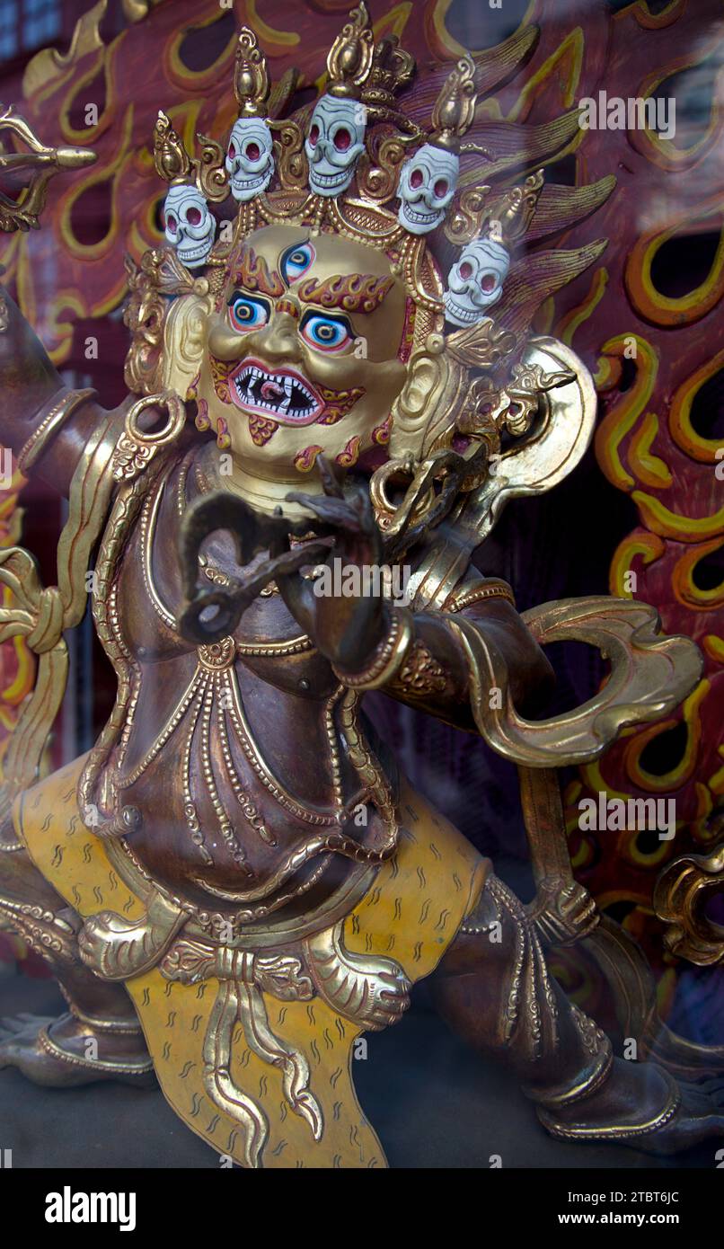 Nepal, Patan, Mahakala, hindu-buddhist deity, statue Stock Photo - Alamy