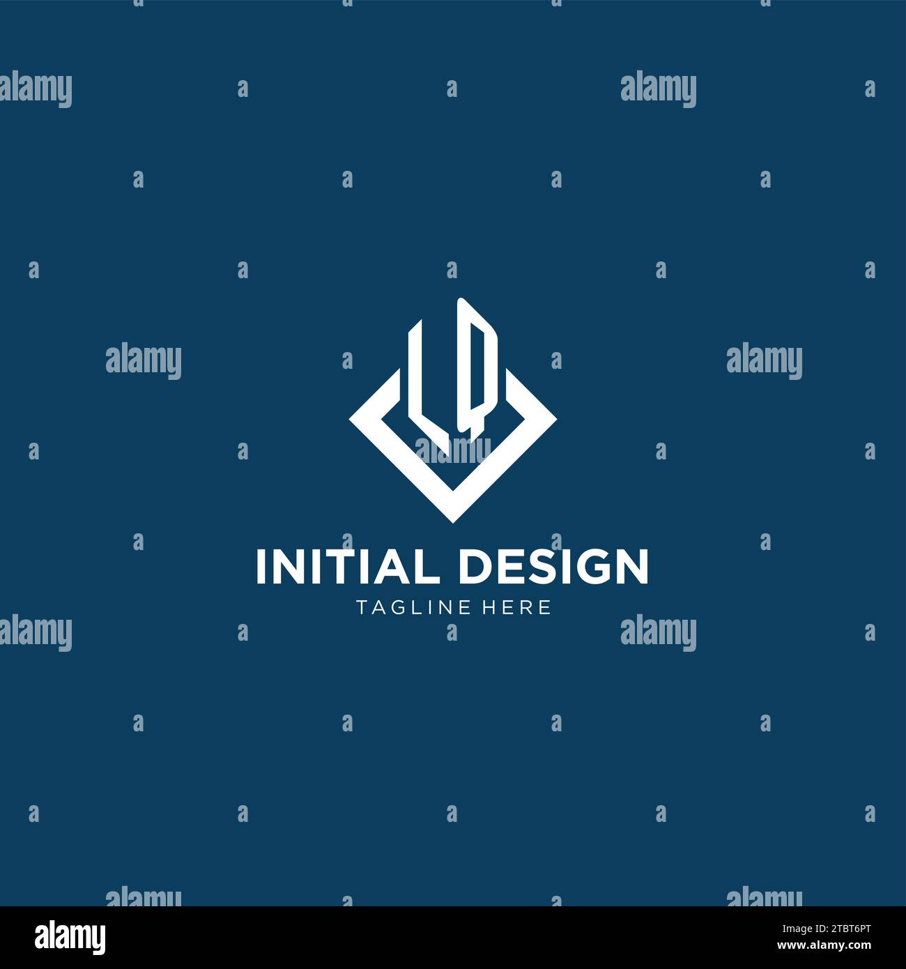 Initial LQ logo square rhombus with lines, modern and elegant logo ...