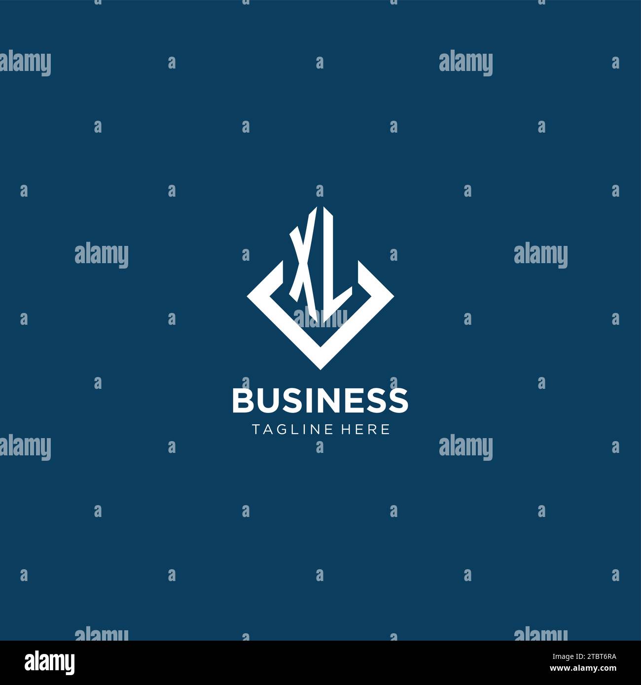 Initial XL logo square rhombus with lines, modern and elegant logo ...