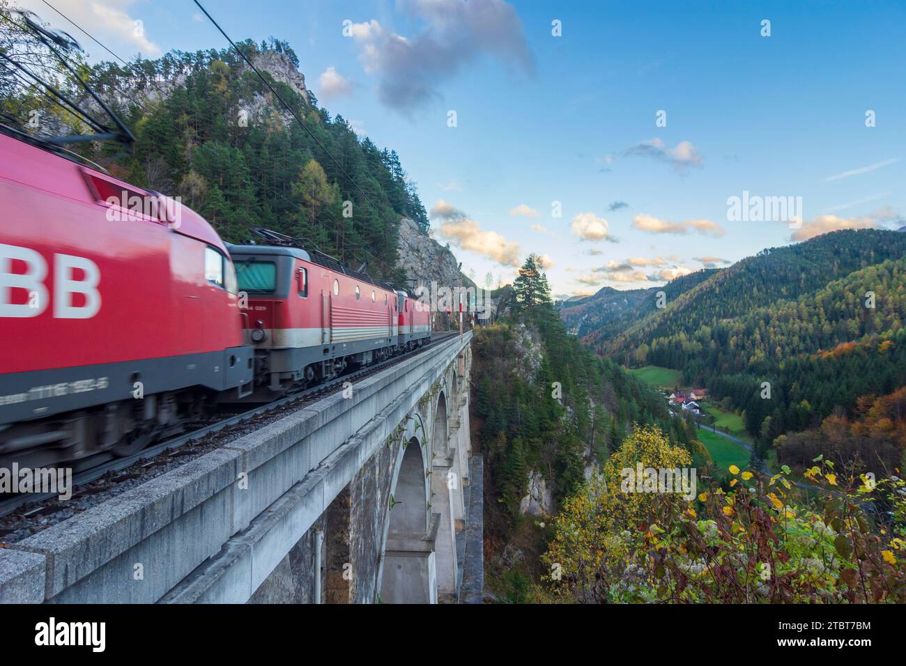 Semmeringbahn semmering railway in the vienna alps hi-res stock ...