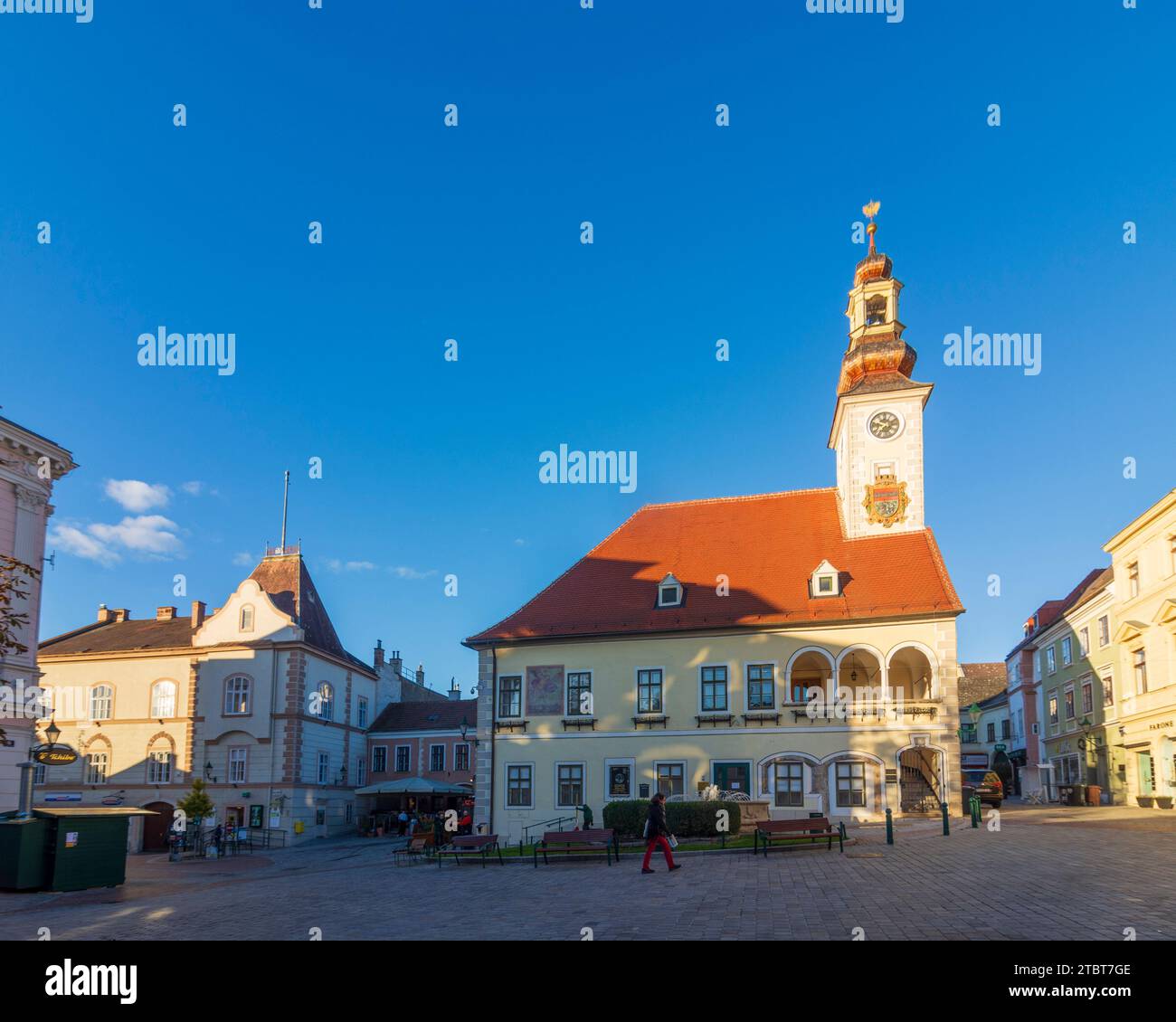 Square schrannenplatz in vienna woods wienerwald hi-res stock ...