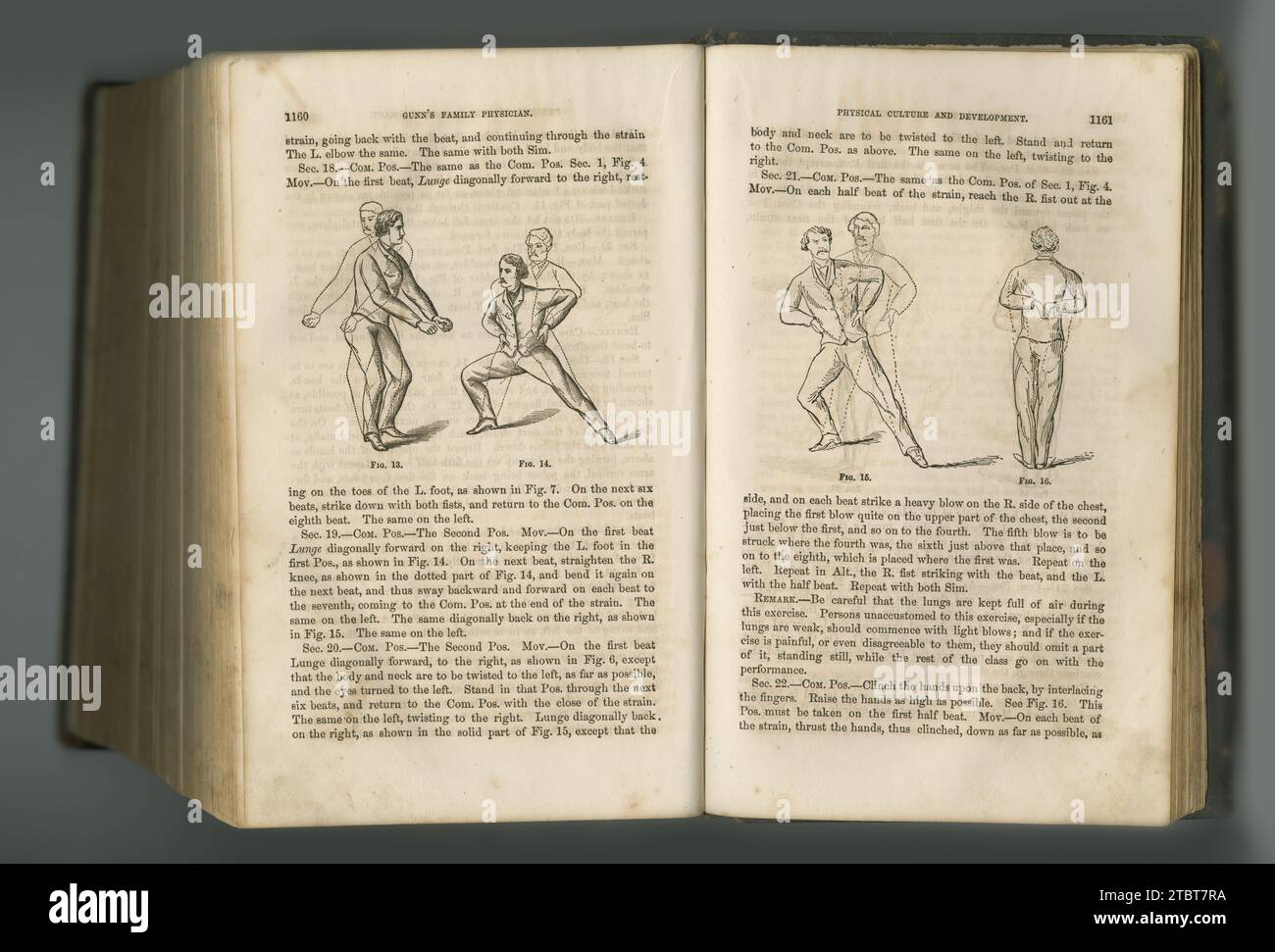 Old book, vintage pages and fitness guide, antique manuscript or ...