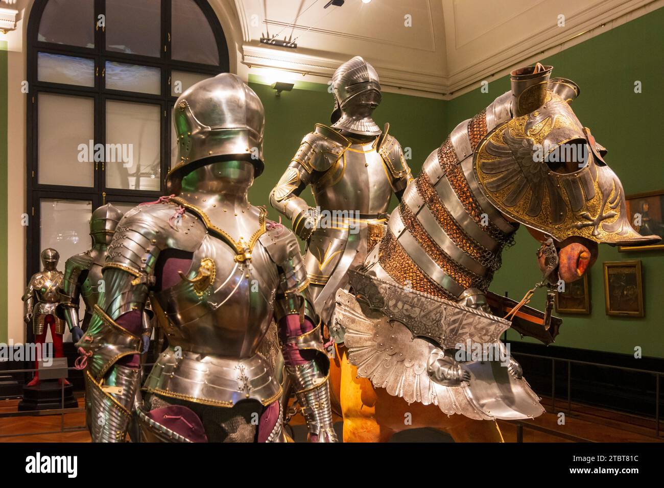 Vienna, knight's armor in museum Hofjagd- und Rüstkammer (Imperial Armoury, Court hunting and ...