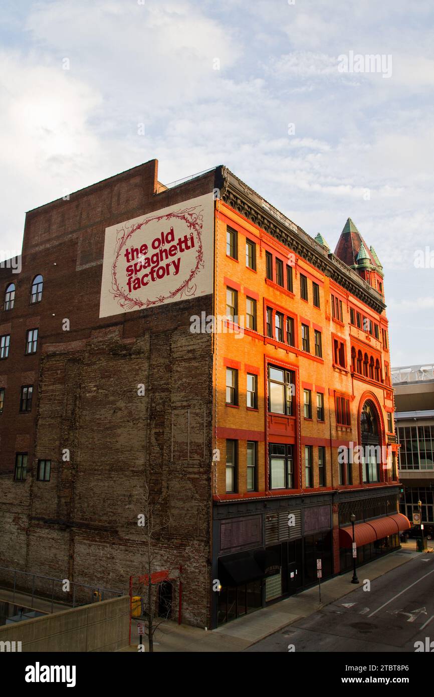 Golden Hour Cityscape with Historic and Ornate Buildings in Louisville ...