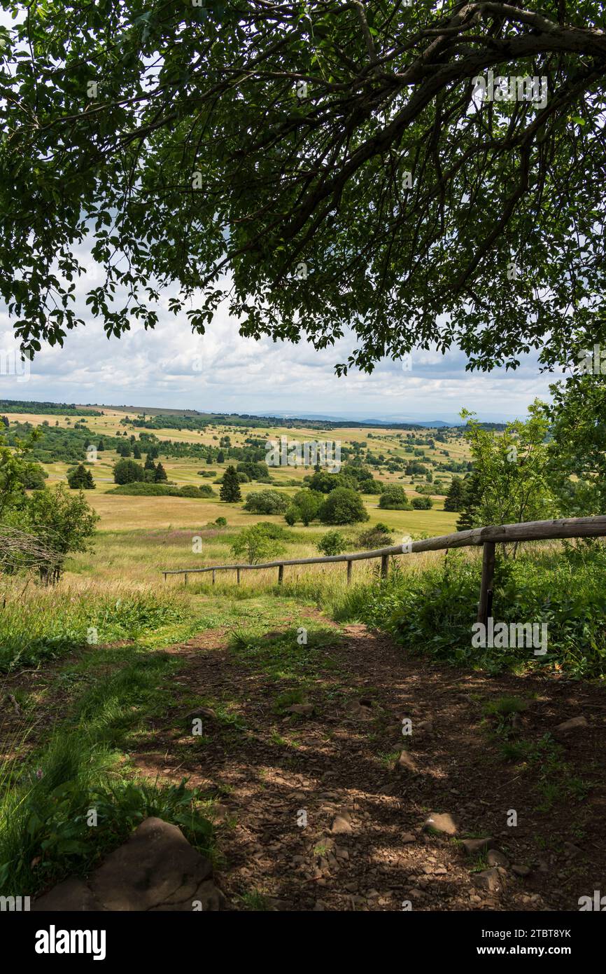 Rhon landscape at the heidelstein in the lange rhon hi-res stock ...