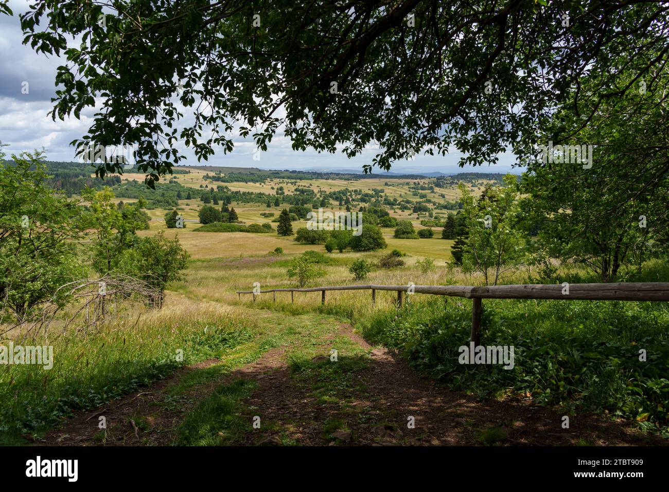 Rhon landscape at the heidelstein in the lange rhon hi-res stock ...