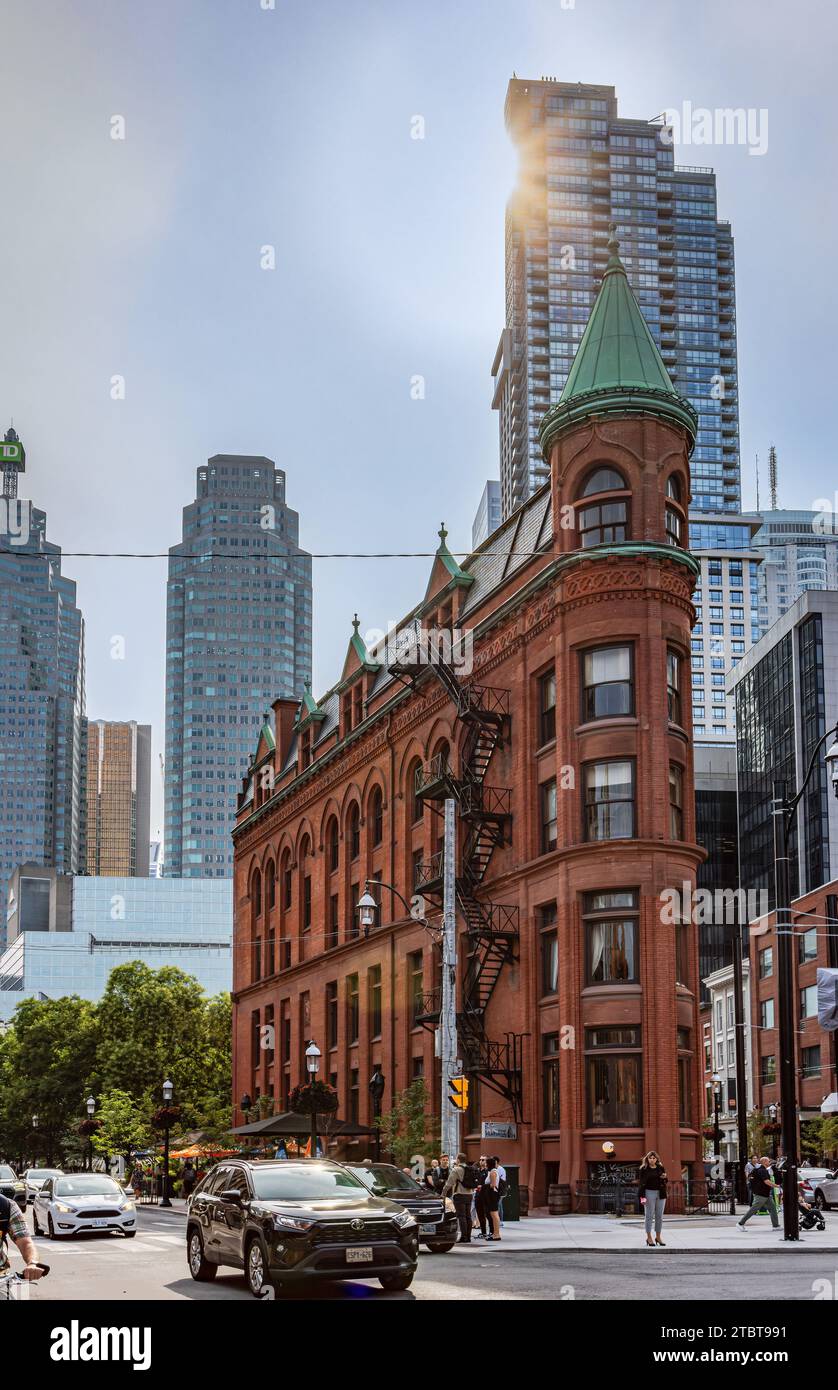 Toronto, Canada - July 20, 2023: The Gooderham Building, also known as ...