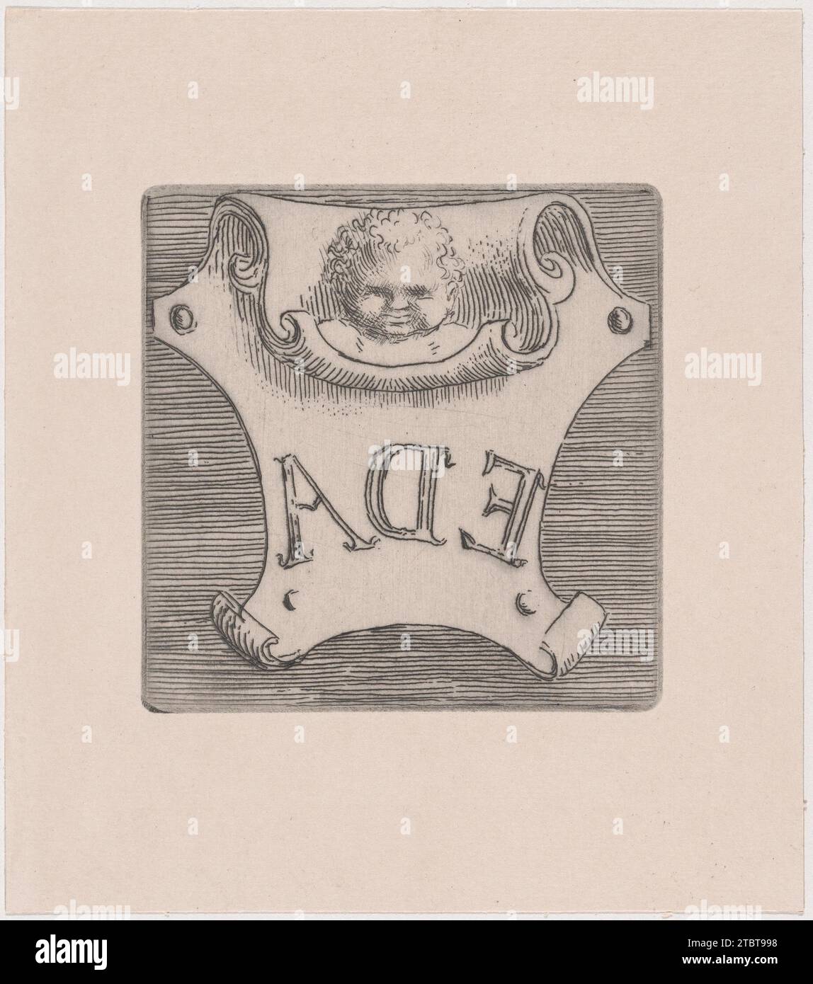 Impression from a name plate for Edward D. Adams 1921 by Alphonse ...