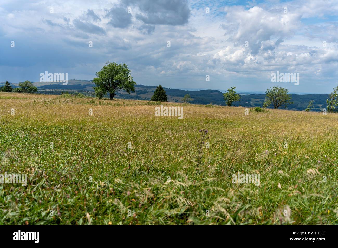 Rhon landscape at the heidelstein in the lange rhon hi-res stock ...