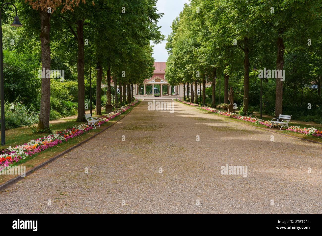 Spa park in the Bavarian State Spa Bad Bocklet, Bad Kissingen district ...
