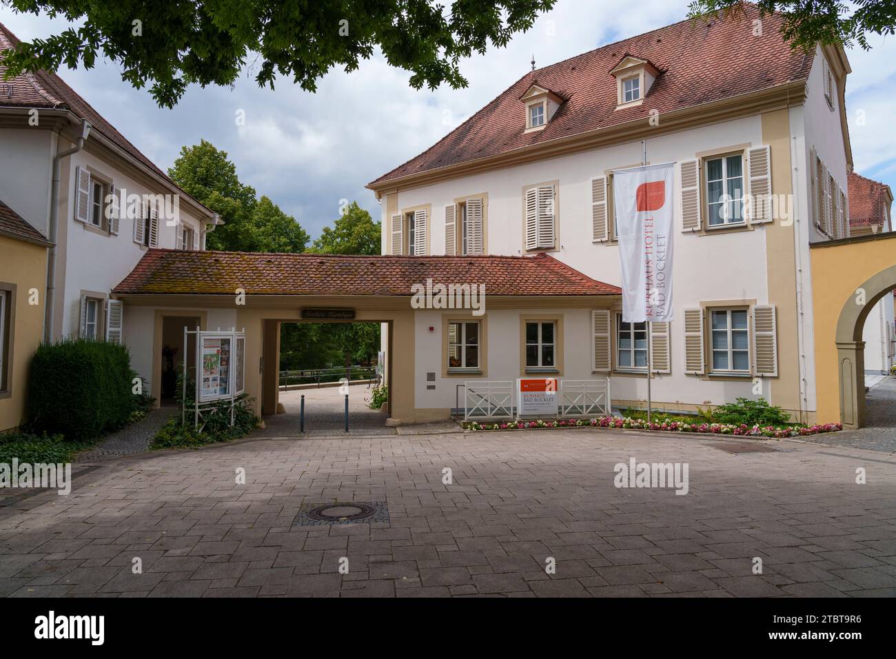 Spa park in the Bavarian State Spa Bad Bocklet, Bad Kissingen district ...