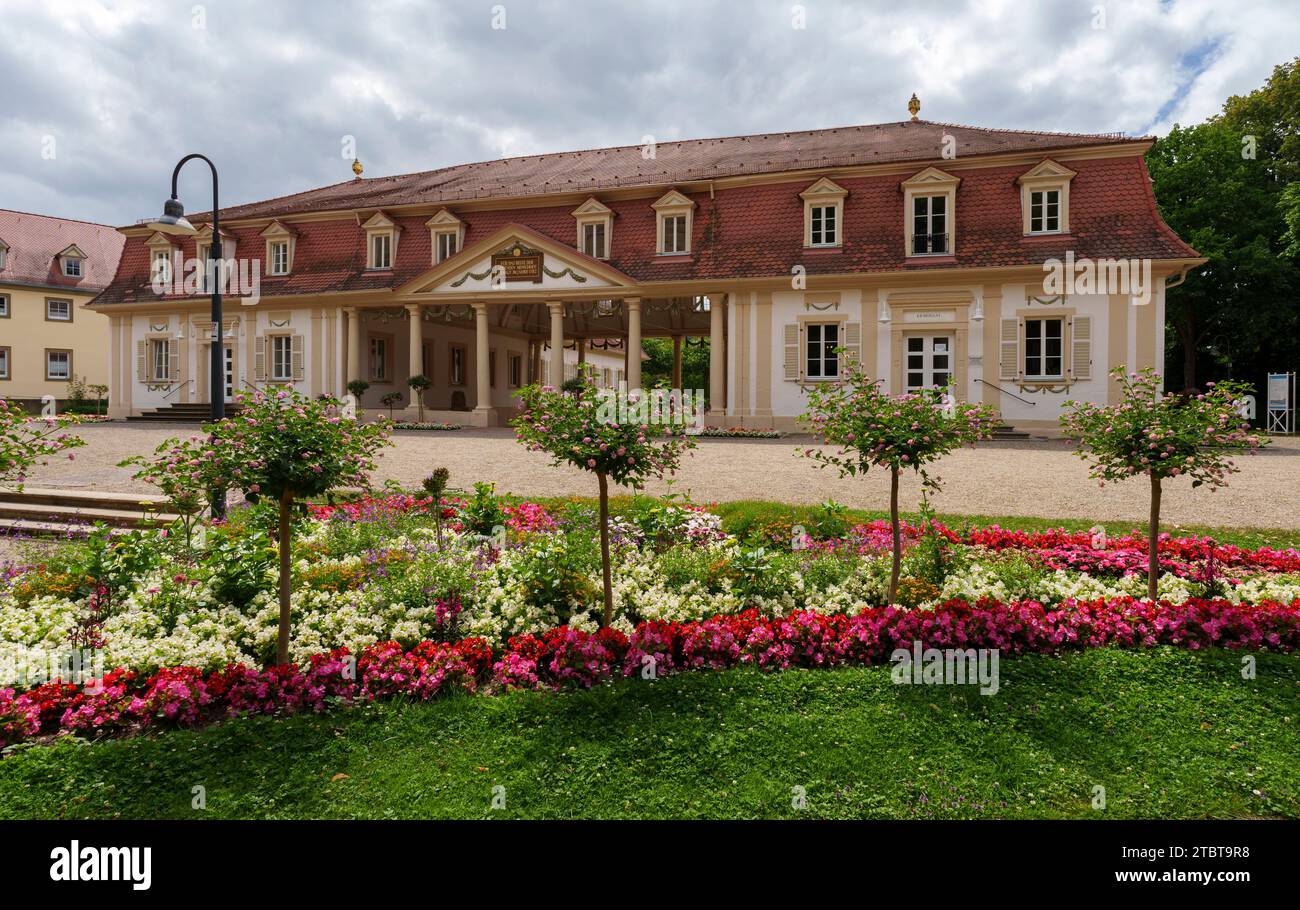 Spa park in the Bavarian State Spa Bad Bocklet, Bad Kissingen district ...