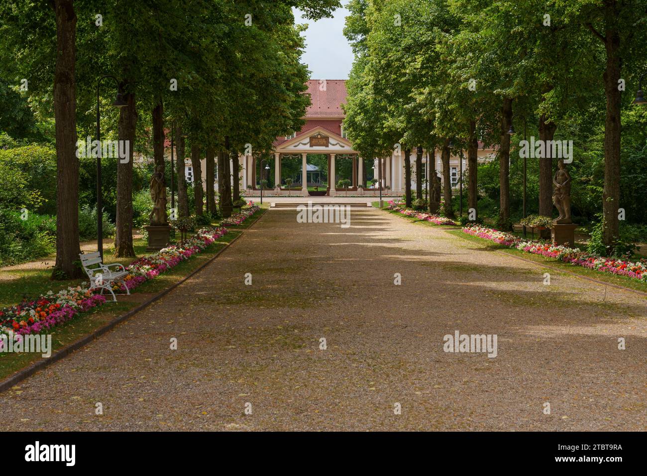 Spa park in the Bavarian State Spa Bad Bocklet, Bad Kissingen district ...
