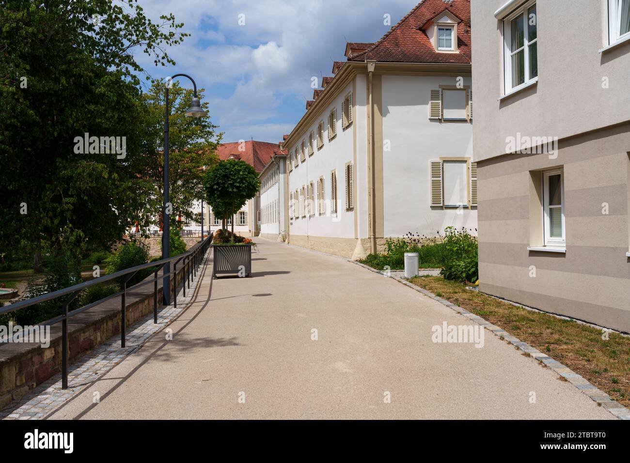 Spa park in the Bavarian State Spa Bad Bocklet, Bad Kissingen district ...