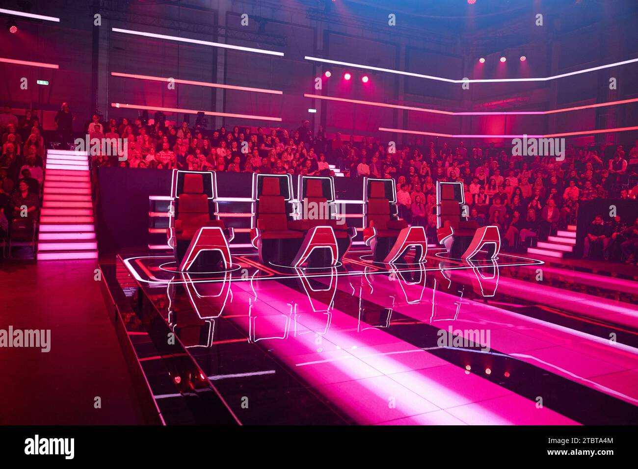Berlin, Germany. 08th Dec, 2023. View of the coaches' chairs before the ...