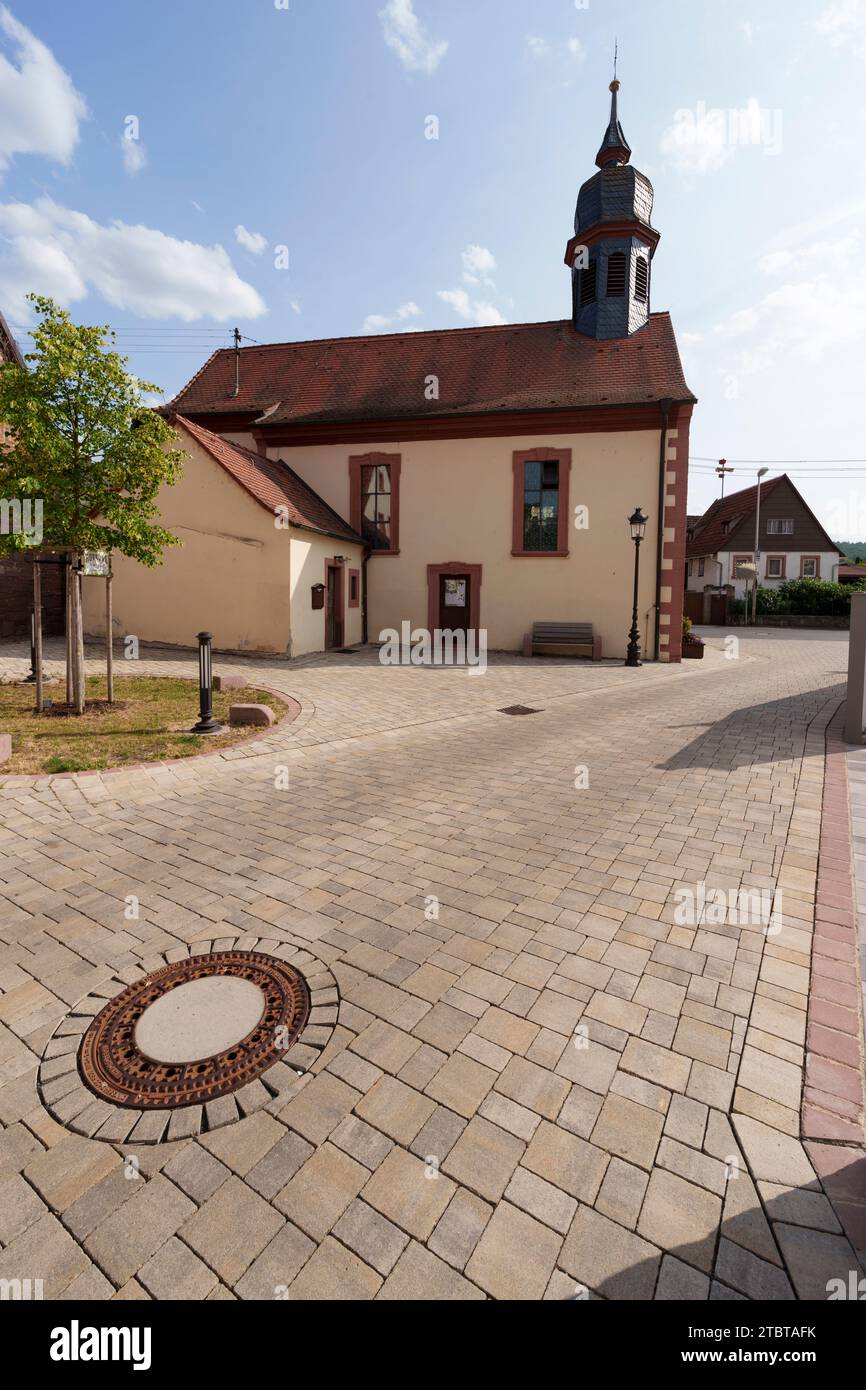 Historic town center of Sachsenheim in the Werntal, municipality of ...