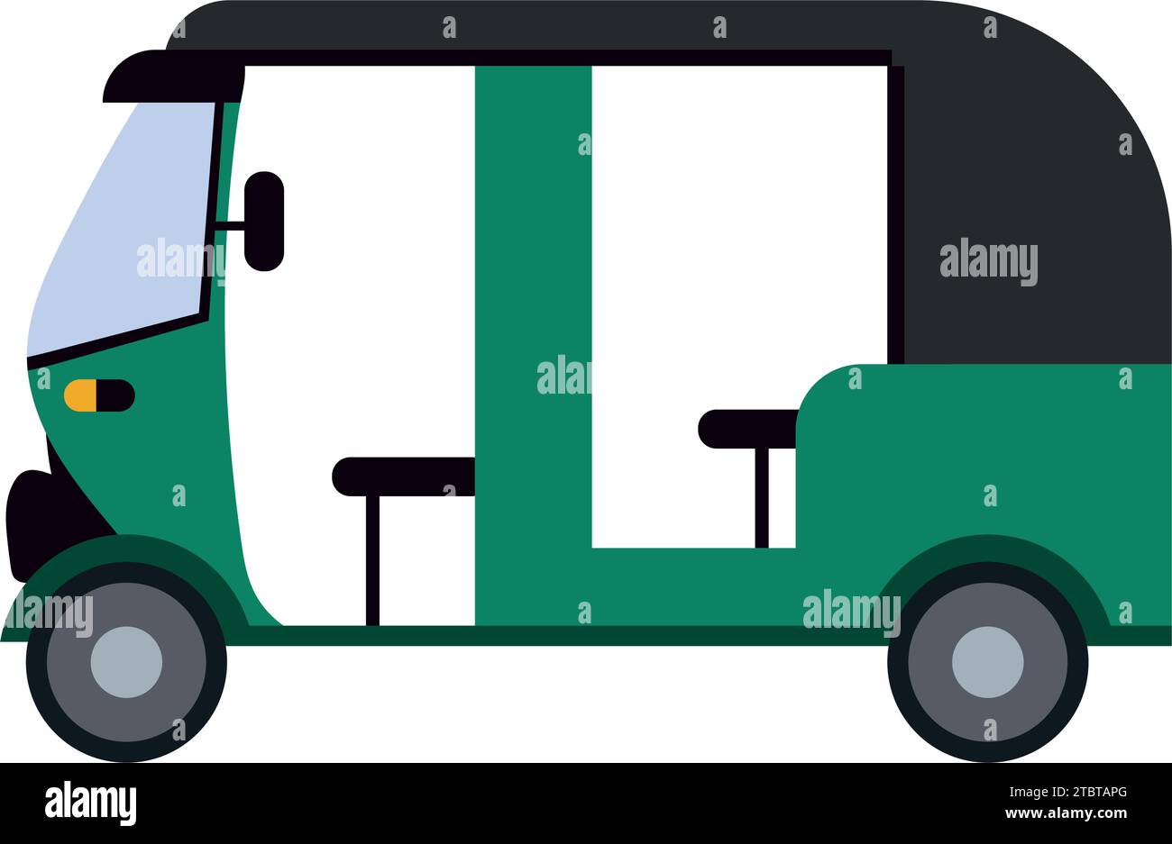 rickshaw car colorful illustration vector isolated Stock Vector Image ...