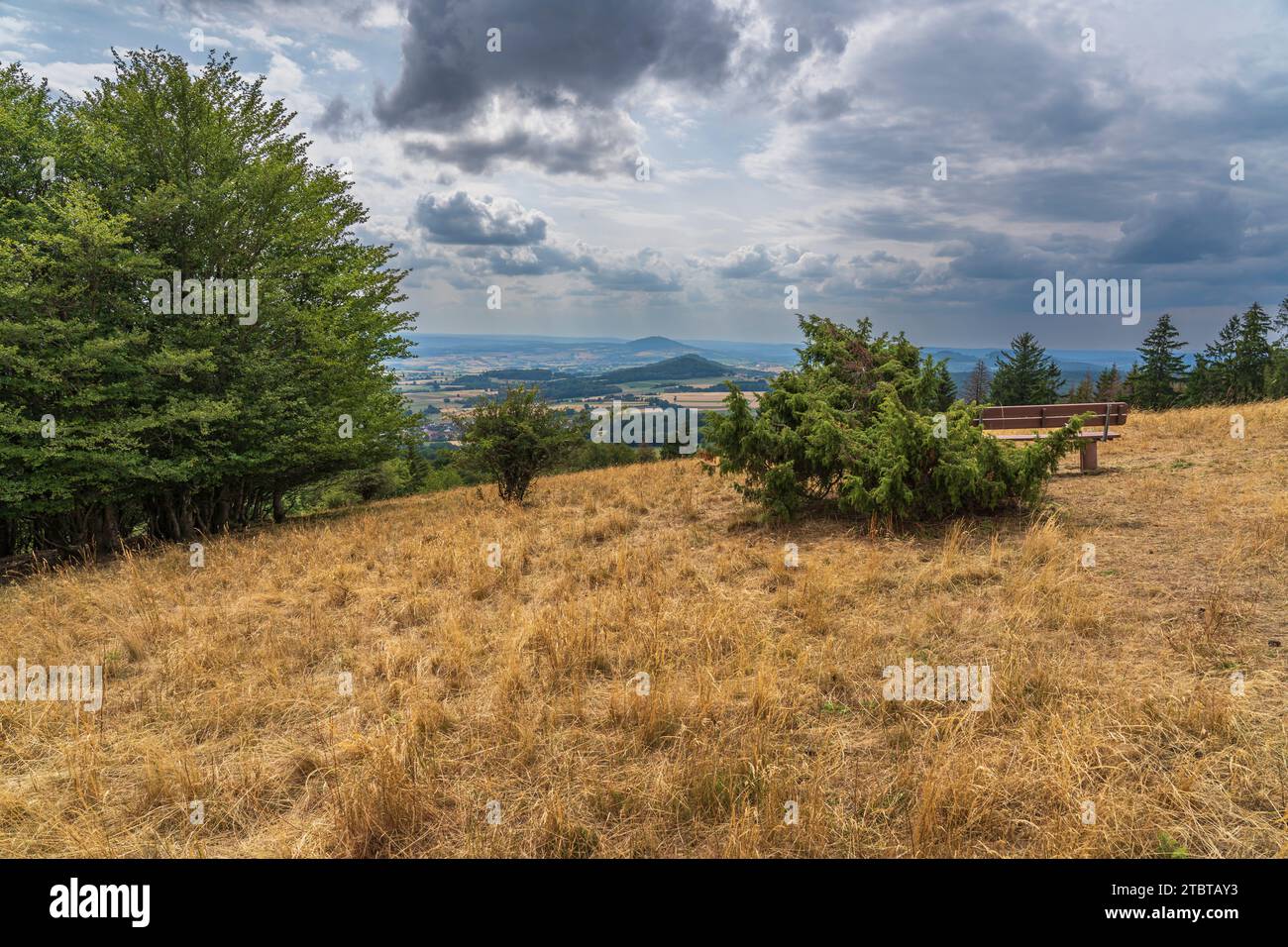 The platzer kuppe in the schwarze berge nature reserve hi-res stock ...