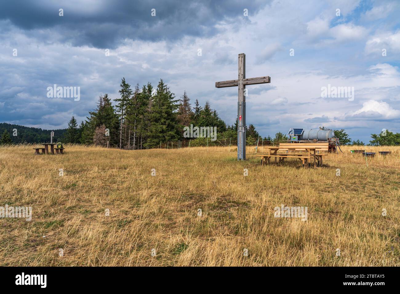 The platzer kuppe in the schwarze berge nature reserve hi-res stock ...