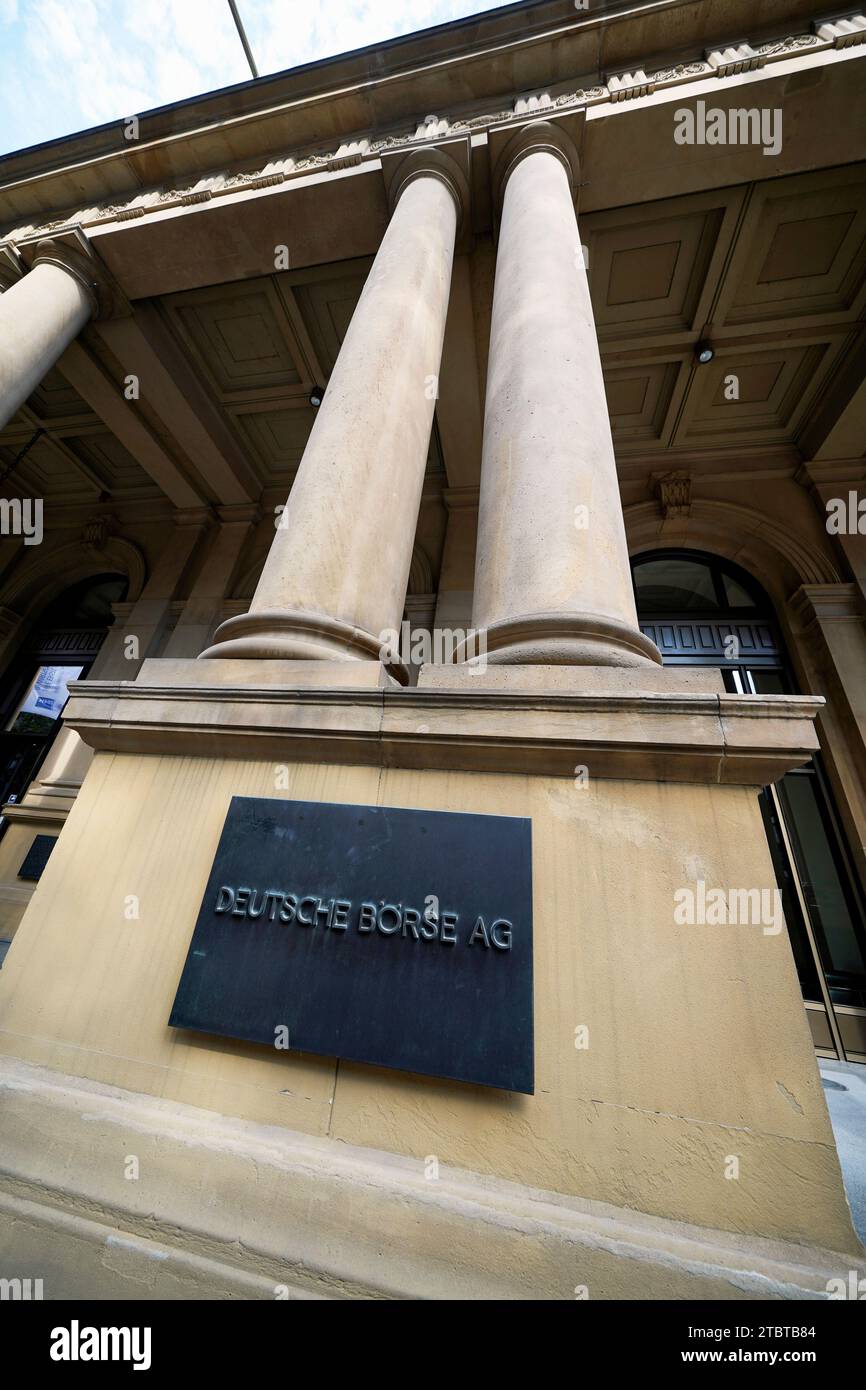 Germany, Hesse, Frankfurt, stock exchange square, Deutsche Börse AG ...