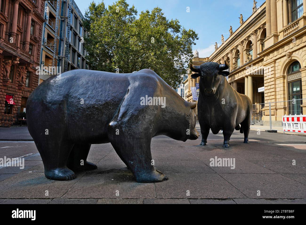 Germany, Hesse, Frankfurt, Stock Exchange Square, Deutsche Börse AG ...