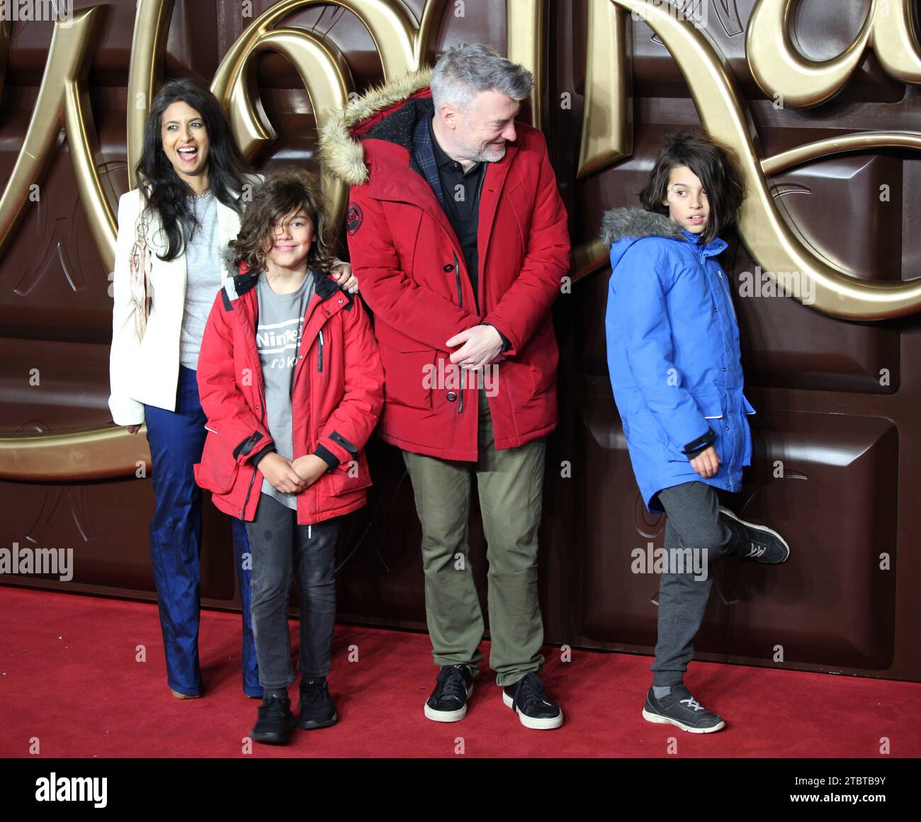 London, UK. Konnie Huq and Charlie Brooker and family at the World ...