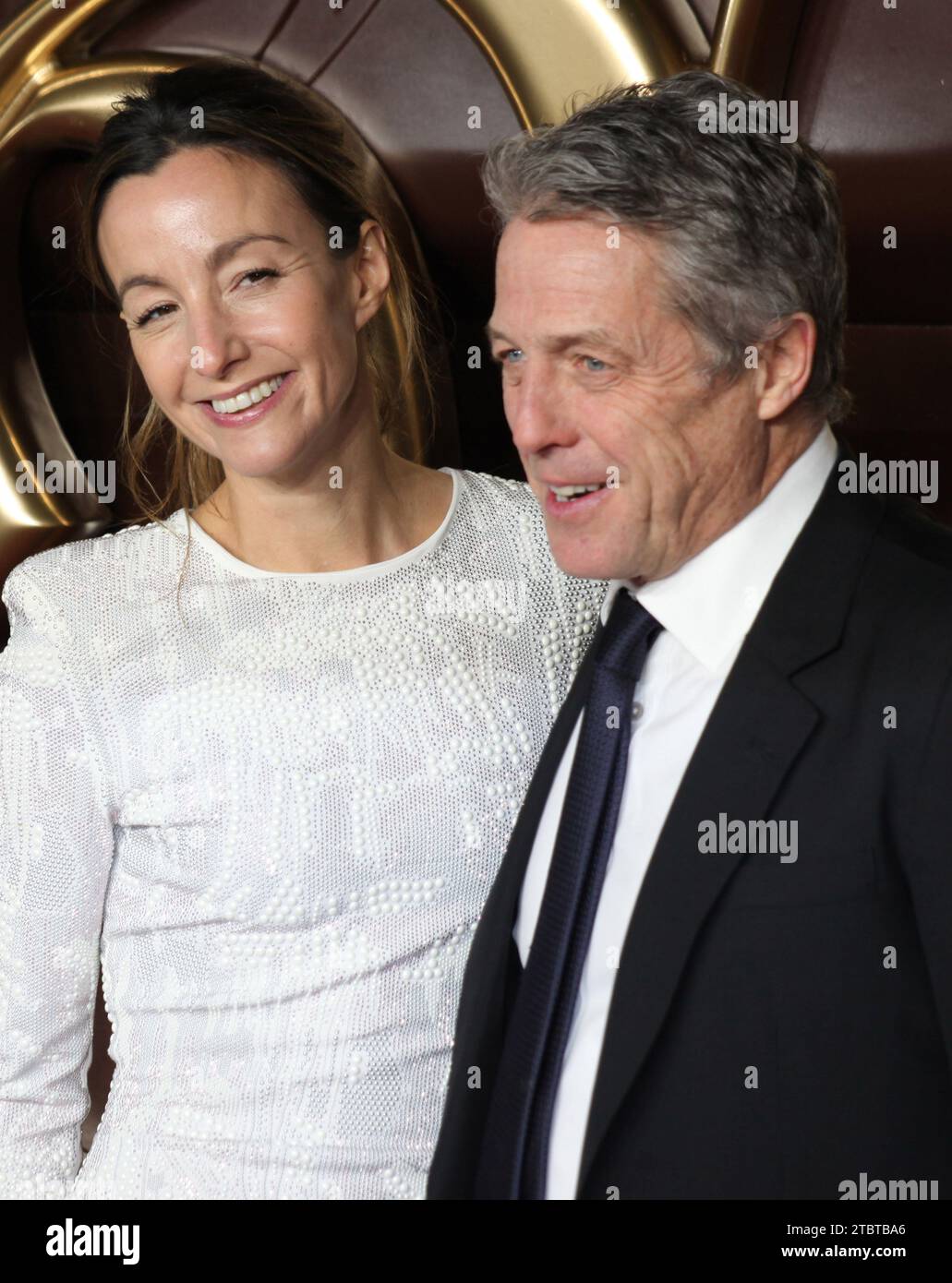 London, UK. Anna Elisabet Eberstein and Hugh Grant at the World ...