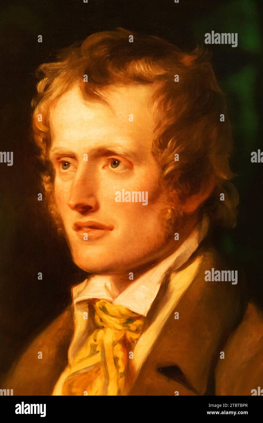 England, London, Portrait of John Clare (1793-1864) by William Hilton ...