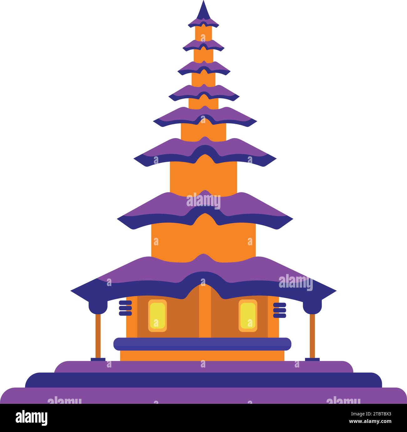 ulum danu indonesia temple vector isolated vector isolated Stock Vector ...