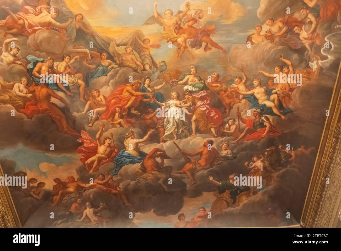 England, West Sussex, Petworth, Petworth House, The Grand Staircase ...