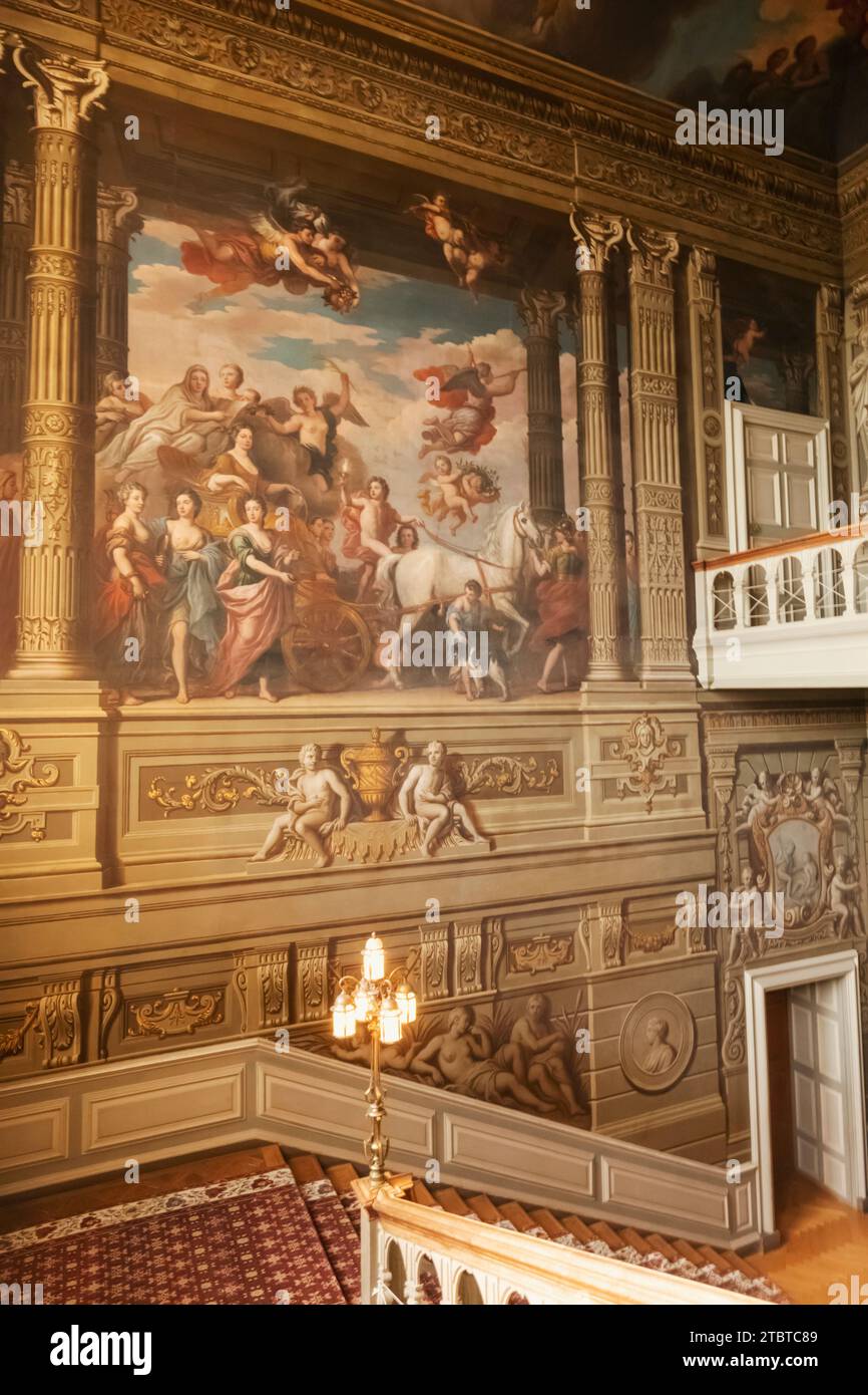 England, West Sussex, Petworth, Petworth House, The Grand Staircase ...