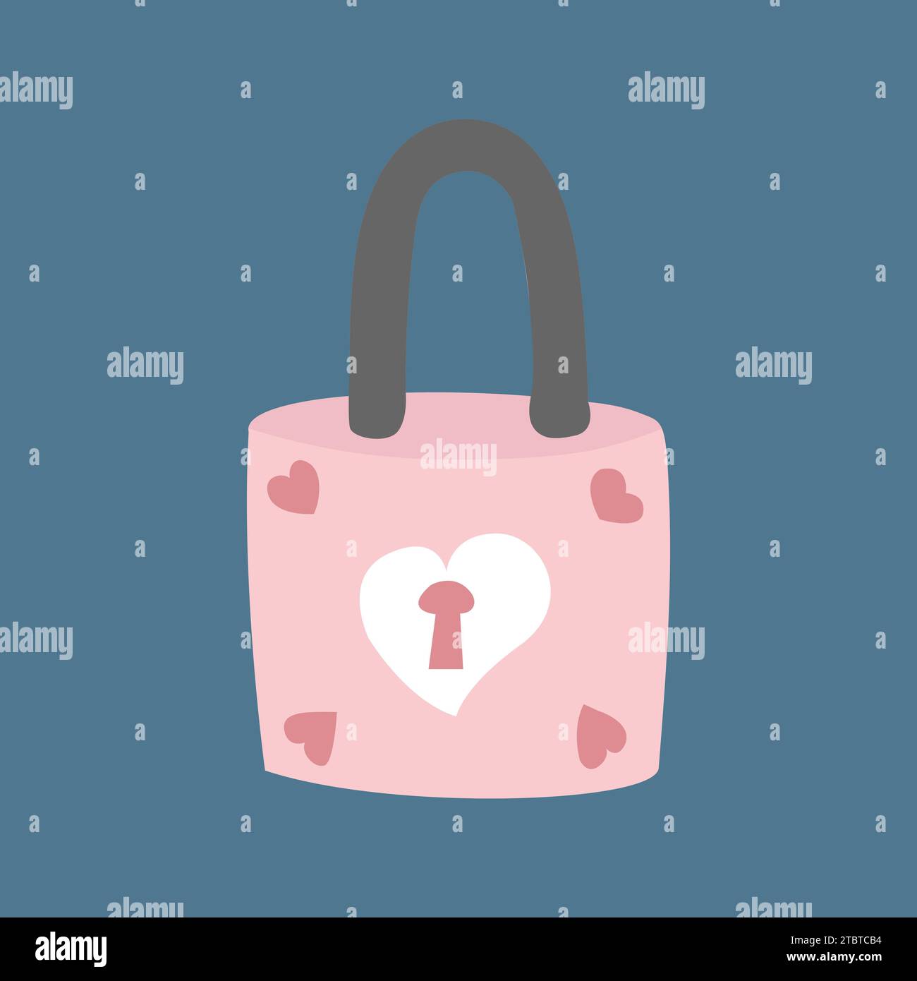 Love moments lock key. Pink padlock with hearts. Vector illustration ...