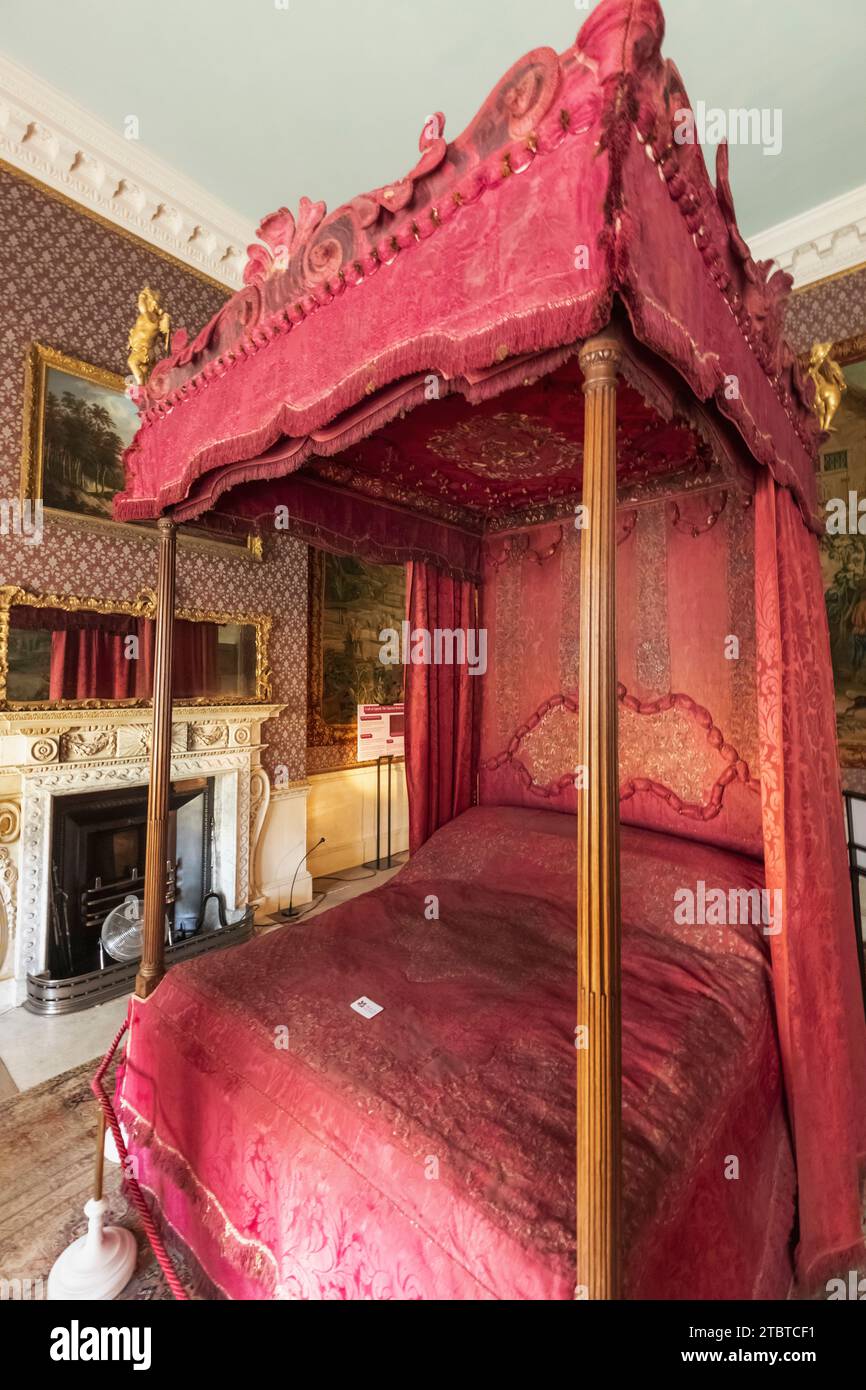 England, West Sussex, Harting, Uppark House, The Tapestry Bedroom, Four ...