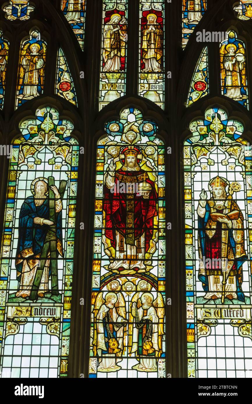 England, East Sussex, Alfriston, Alfriston Village, St Andrew's Church ...