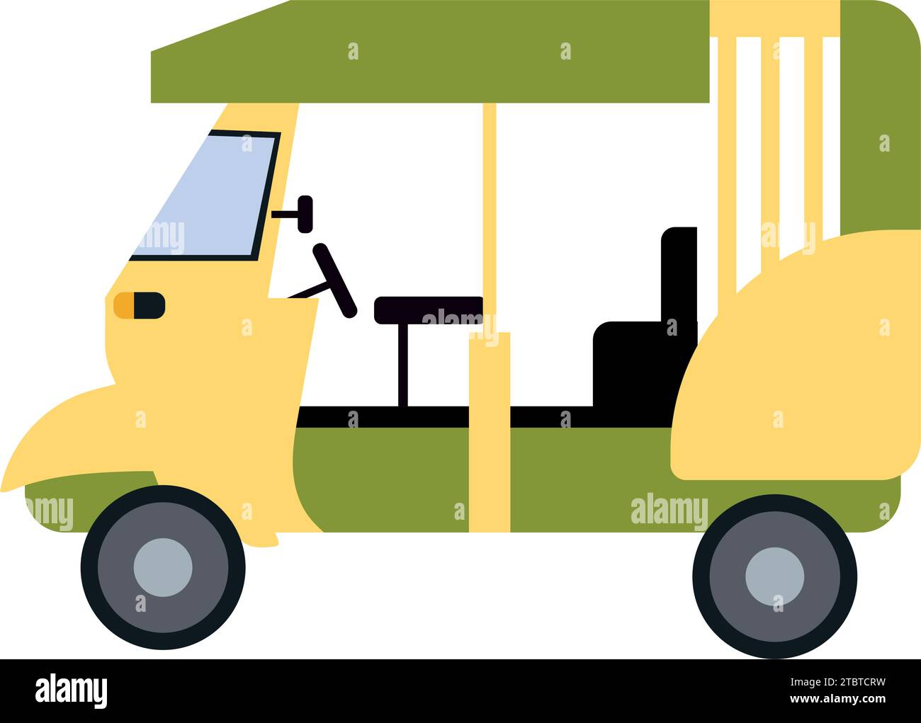 rickshaw car green vector isolated Stock Vector Image & Art - Alamy