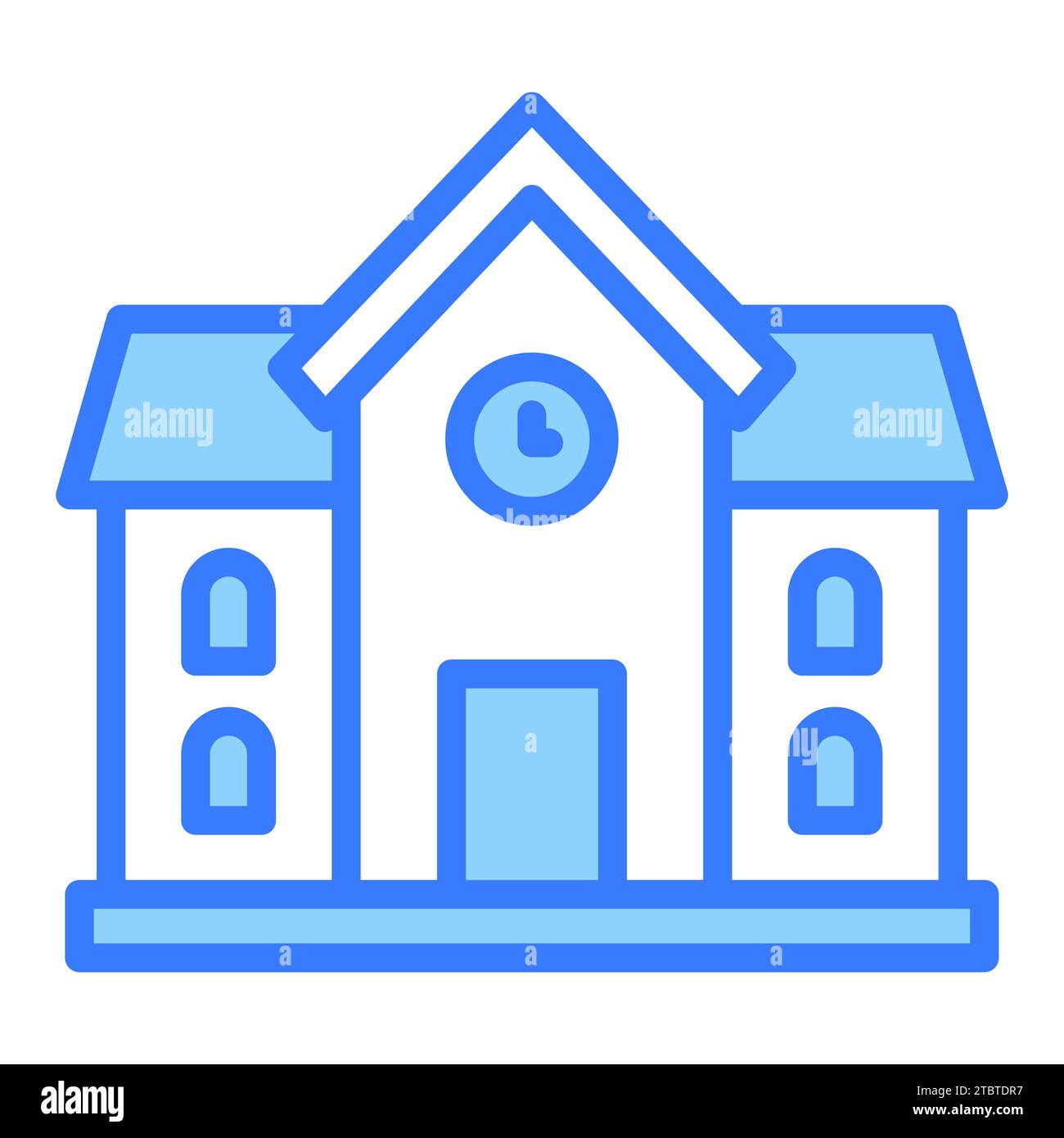 school building vector line icon, school and education icon Stock ...