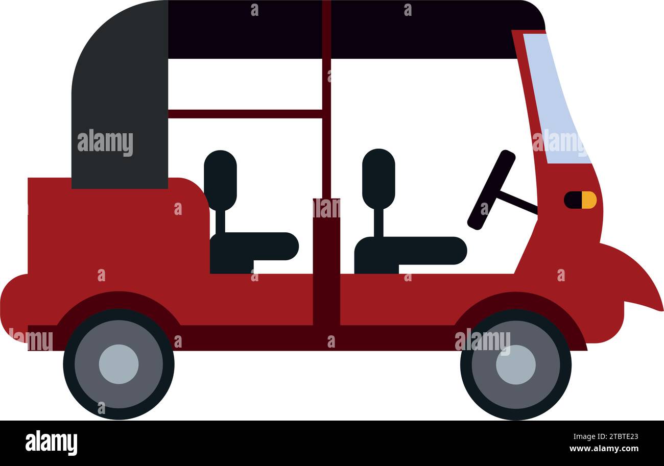 rickshaw car colored vector isolated Stock Vector Image & Art - Alamy