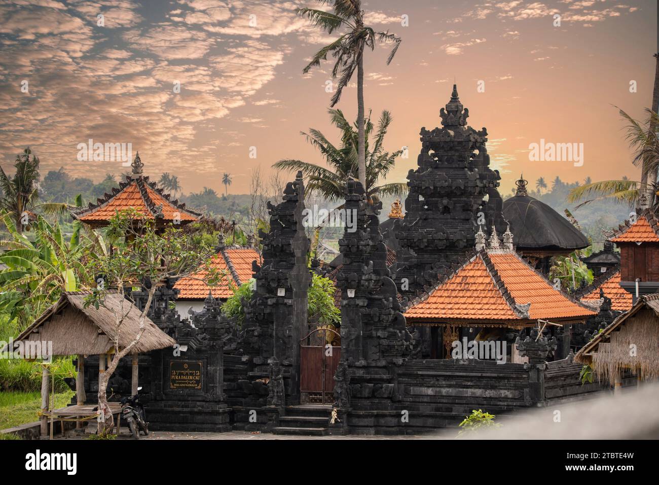 Hindu temple in the morning, beautiful sunrise at a religious place on ...