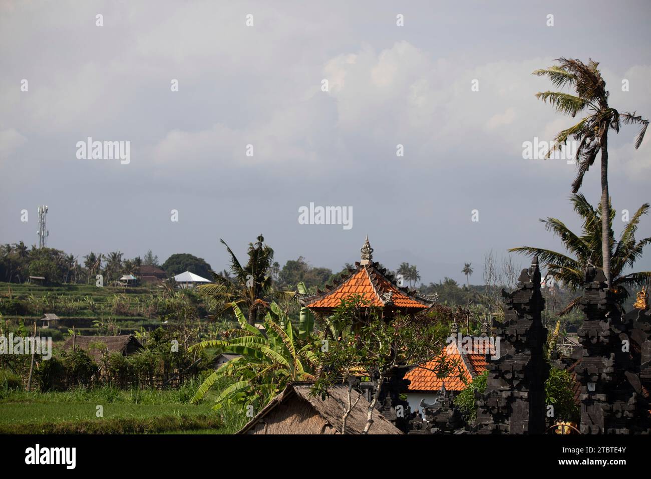 Hindu temple in the morning, beautiful sunrise at a religious place on ...
